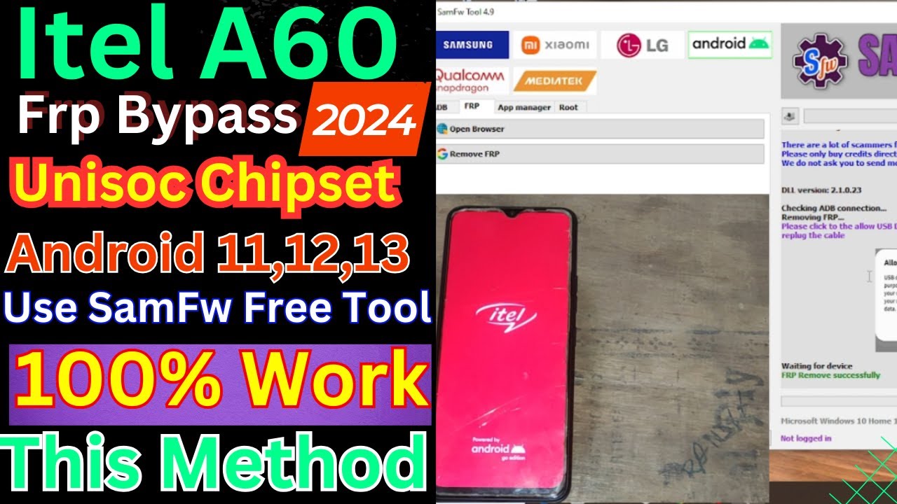 Itel A60 FRP Bypass Android 12,13 || New Solution | Itel (A662L) Google ...
