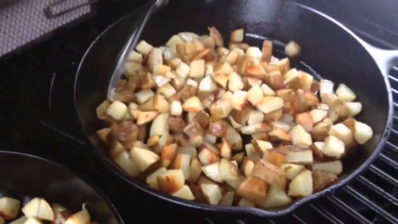 Secret Seasoning for Grilled Hash Brown Potatoes at the end - YouTube