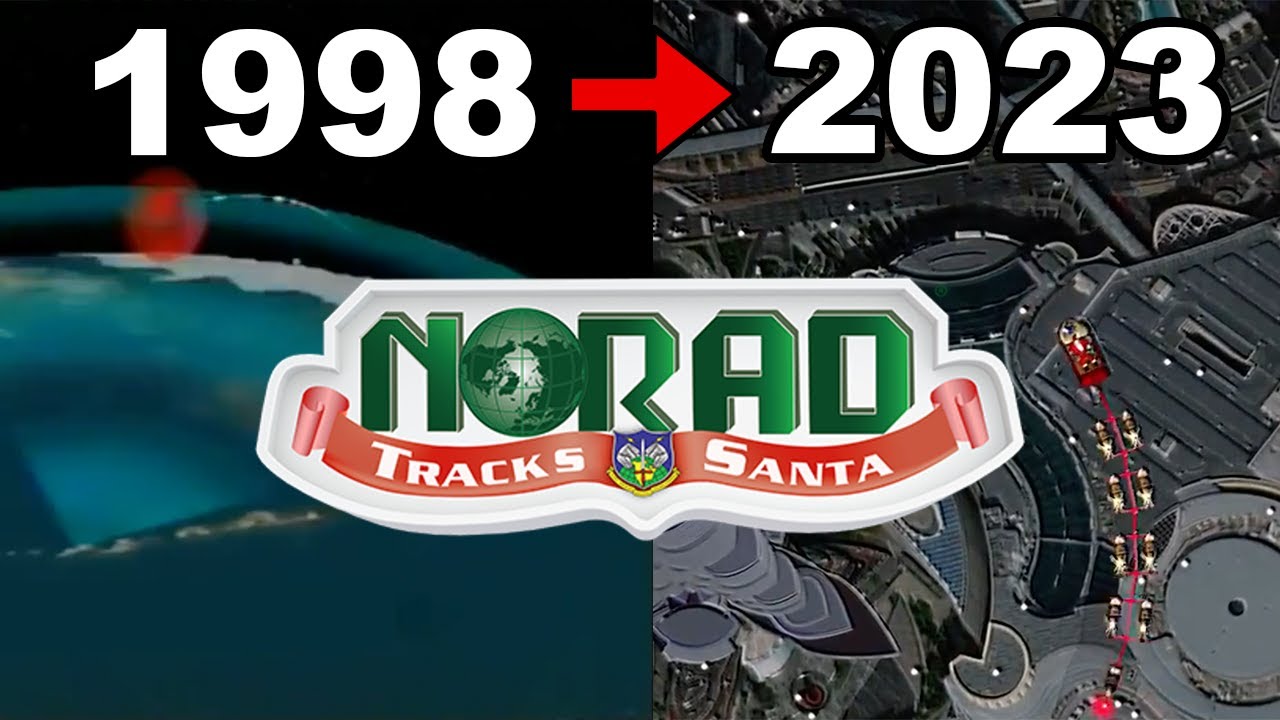 Evolution of NORAD Tracks Santa Videos (1998-2023) - YouTube