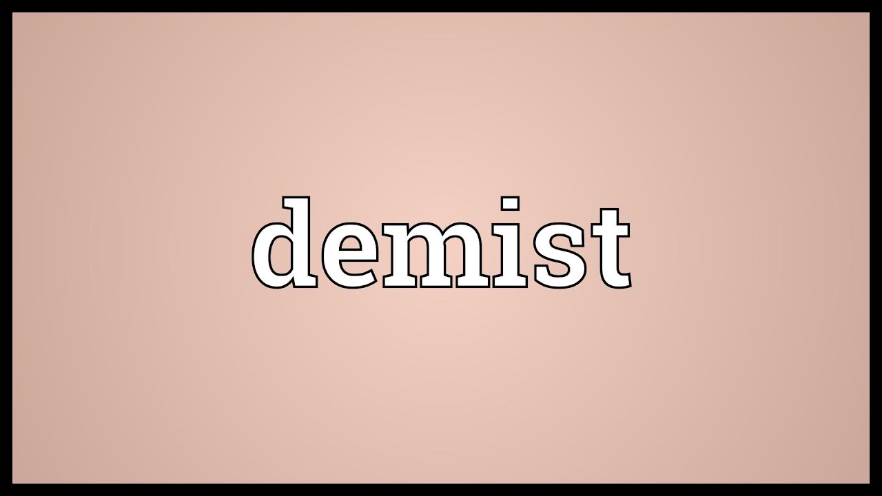 Demist Meaning - YouTube