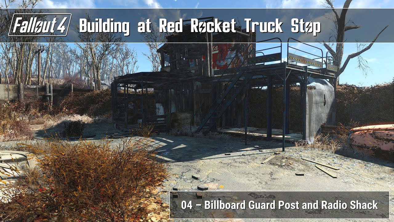 Fallout 4 - Building at Red Rocket 04 (Billboard Guard Post and Radio ...
