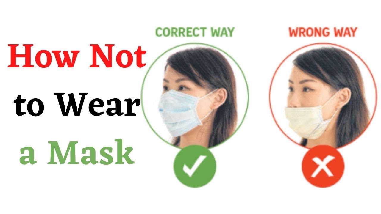 How Not to Wear a Mask | How to Wear Mask Properly | How To Wear Face ...
