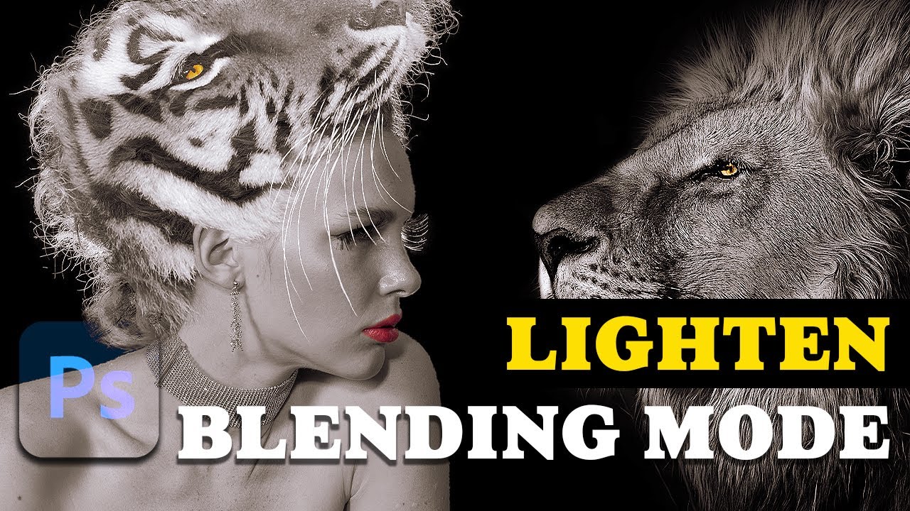밝게 하기(Lighten) - 블렌딩 모드(Blending Mode) [포토샵 TL #39] - YouTube