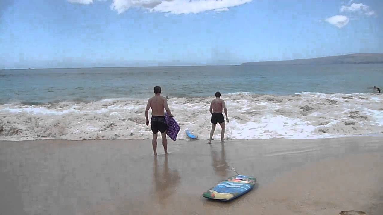 Fighting the Waves, Big Beach, Maui - YouTube