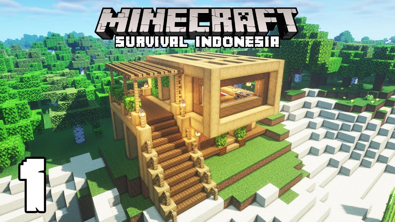 PETUALANGAN PERTAMA DI DUNIA BARU - Minecraft Survival Indonesia (Ep.1 ...