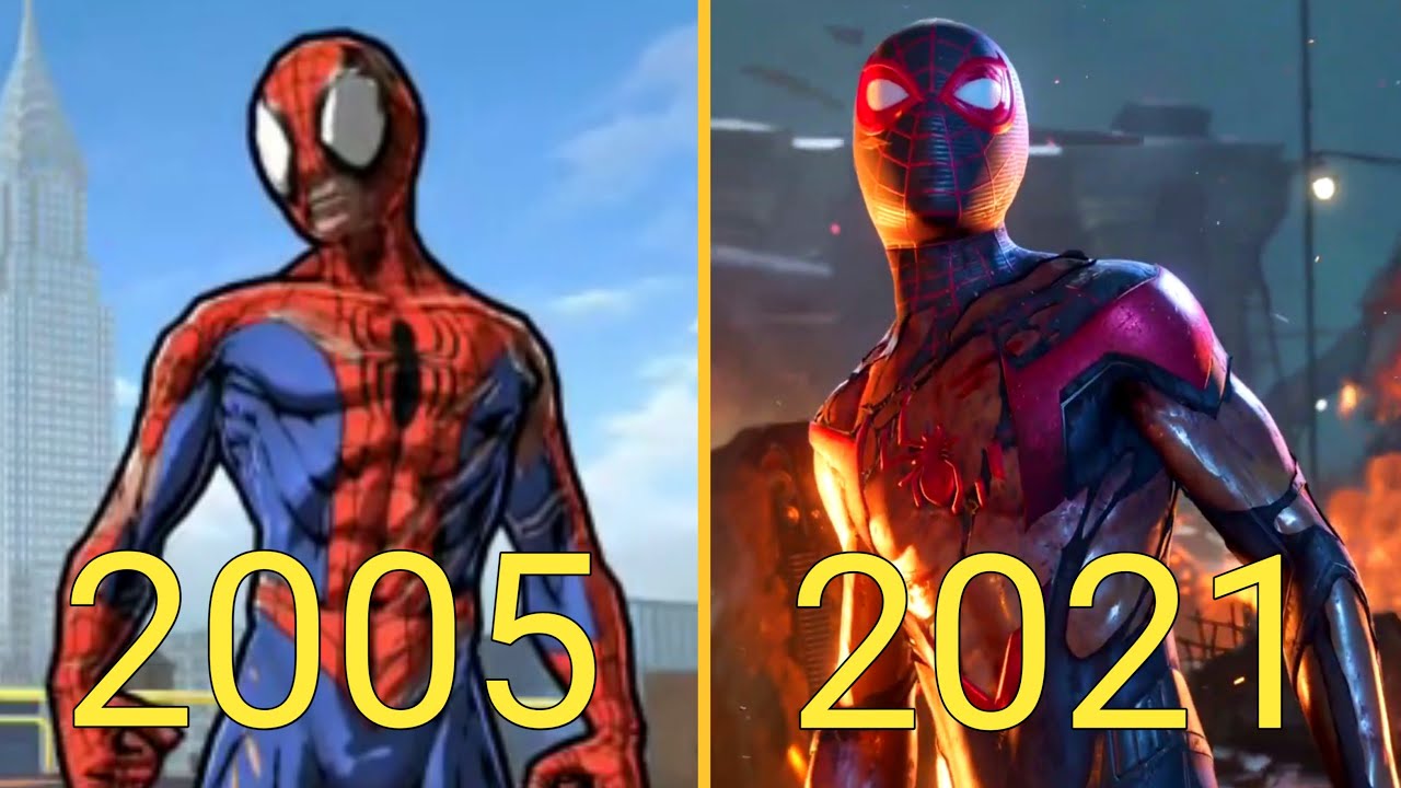 Evolution of Battle Damage Suit in Spider-Man games #damagesuit - YouTube