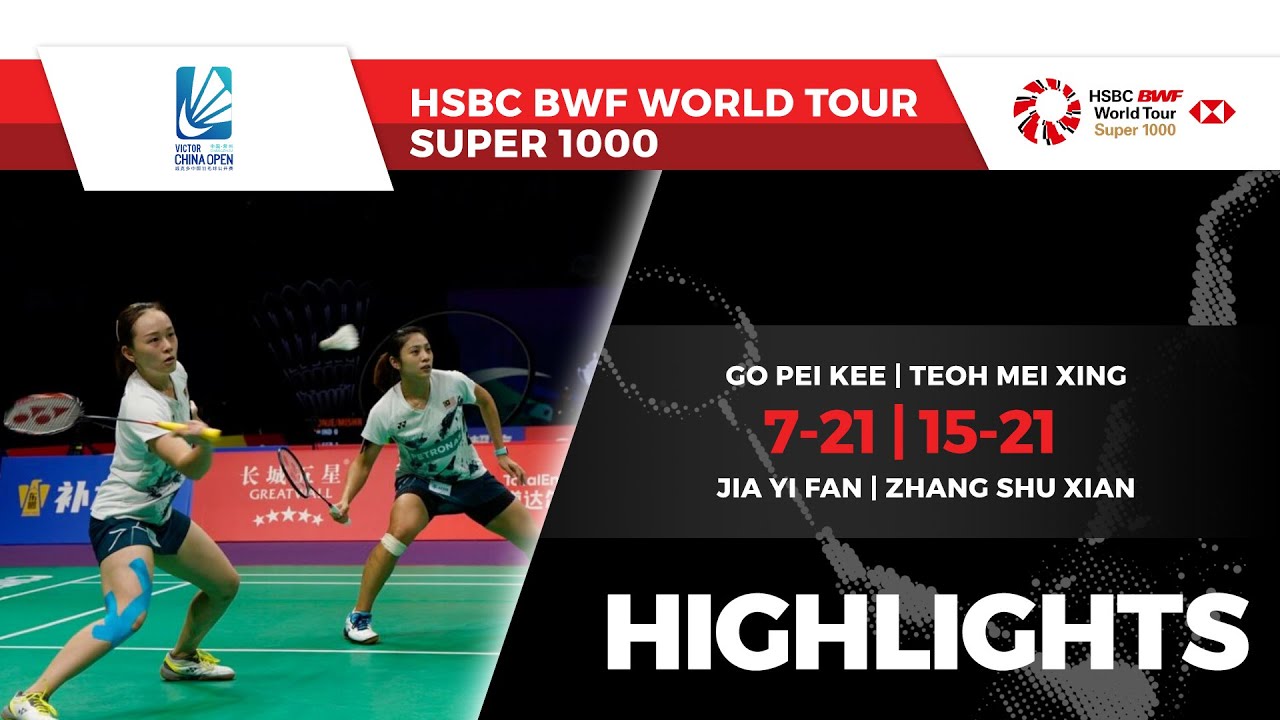 Go Pei Kee/Teoh Mei Xing 0 - 2 Jia Yi Fan/Zhang Shu Xian | Quarter ...