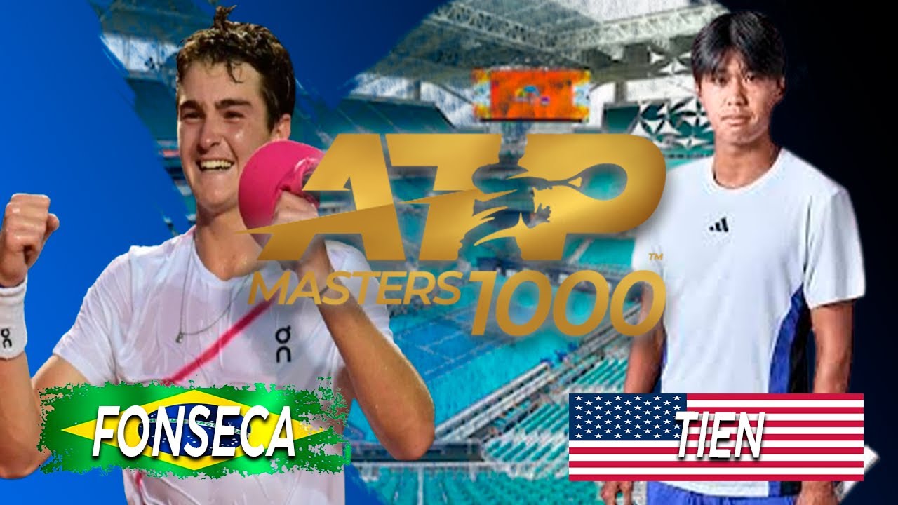 Joao Fonseca vs Learner Tien [CON IMAGEN EN PB] ATP M1000 de Miami EN ...