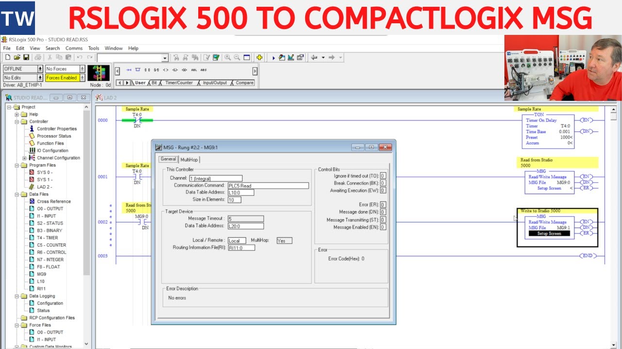 RSLogix 500 MSG Instruction: Micrologix to Controllogix/CompactLogix ...