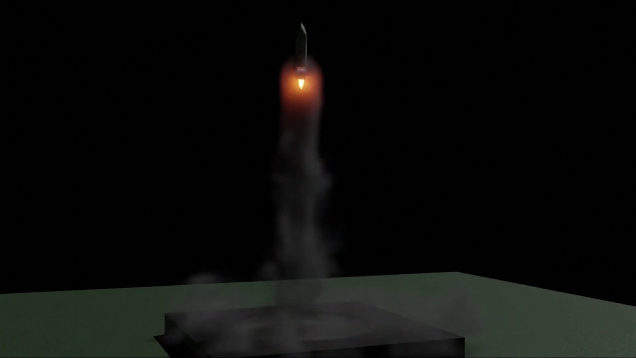 Rocket smoke and fire animation Blender 2.8 - YouTube