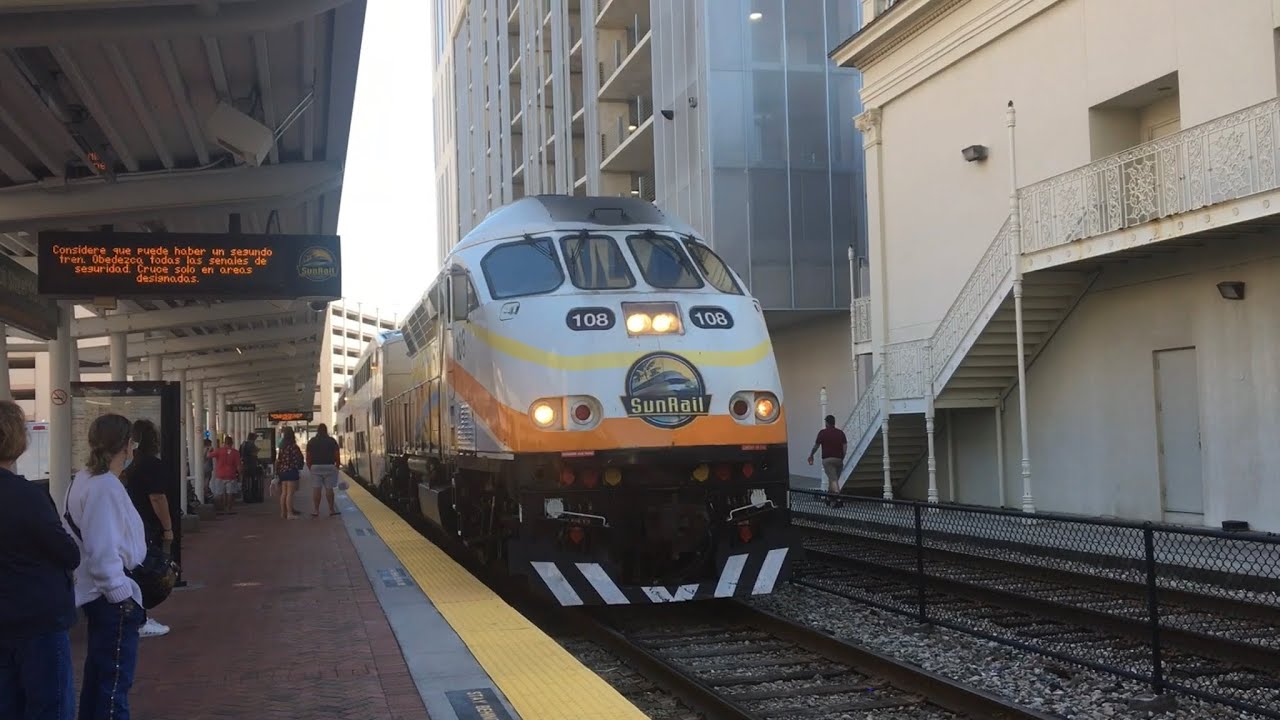 SB & NB SunRail Trains at Church St - YouTube