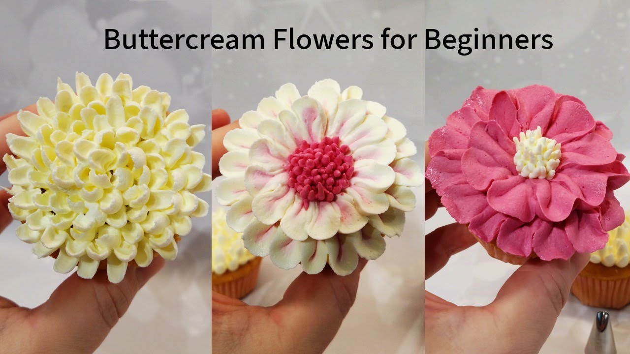 Cupcake Decorating Techniques - Buttercream Flowers for Beginners ...