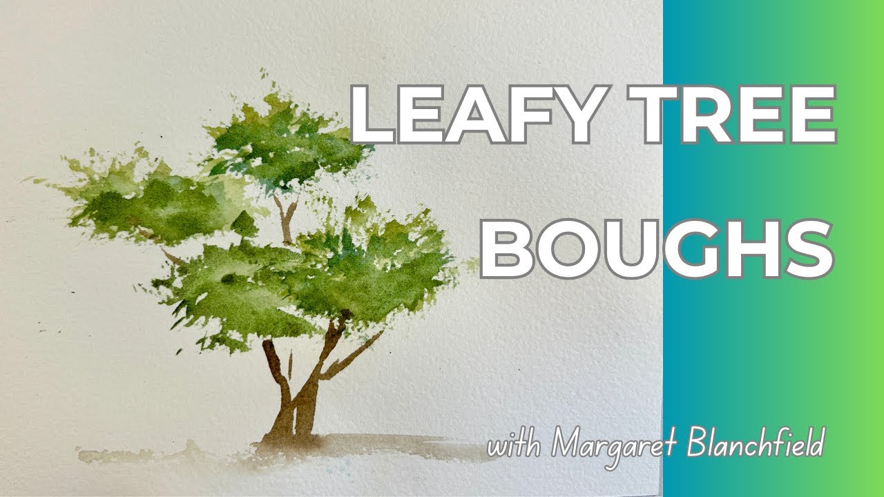 How to paint leafy tree boughs - YouTube