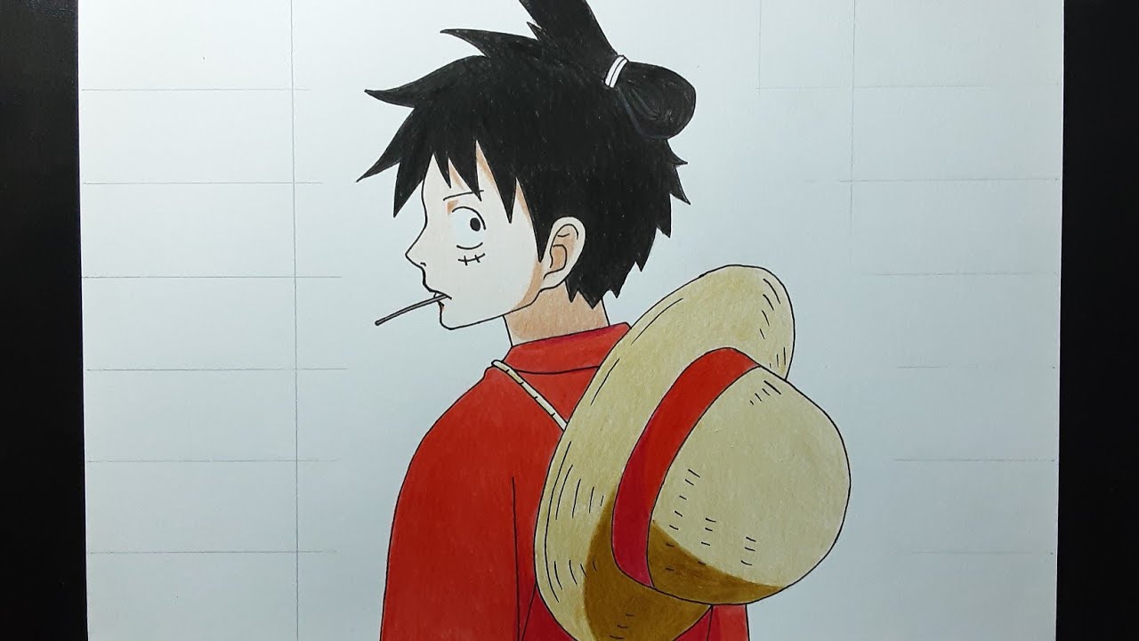 how to draw Luffy - YouTube