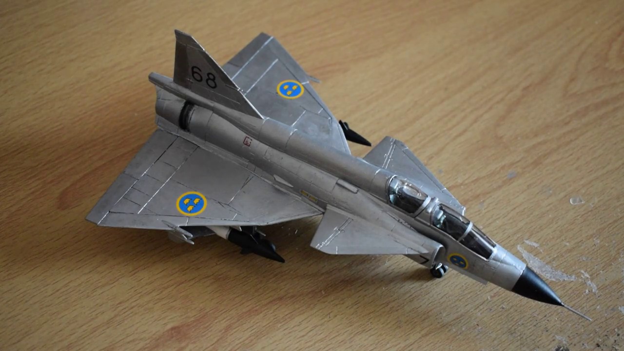 Matchbox SAAB Viggen Model completed. - YouTube