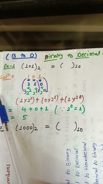 Binary to decimal conversion || Basic number system - YouTube
