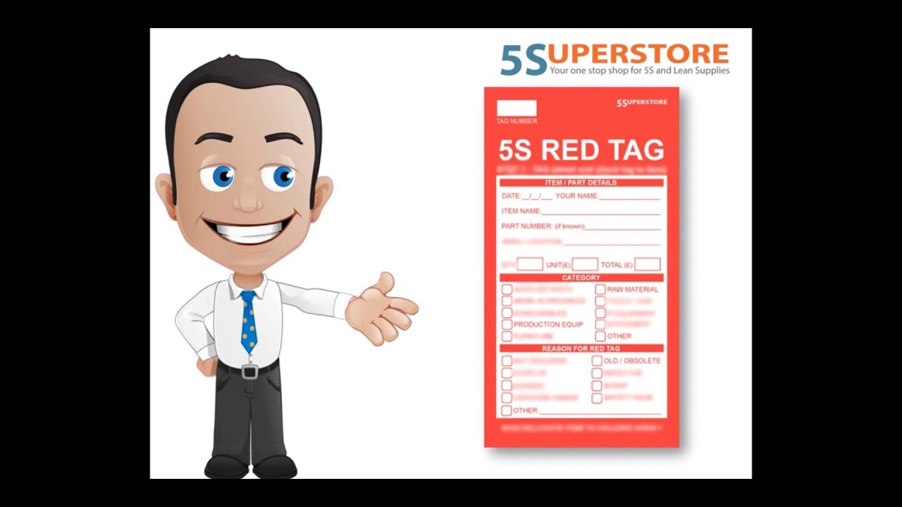 5S Red Tags - 5S Red Labels - 5S Superstore UK - YouTube