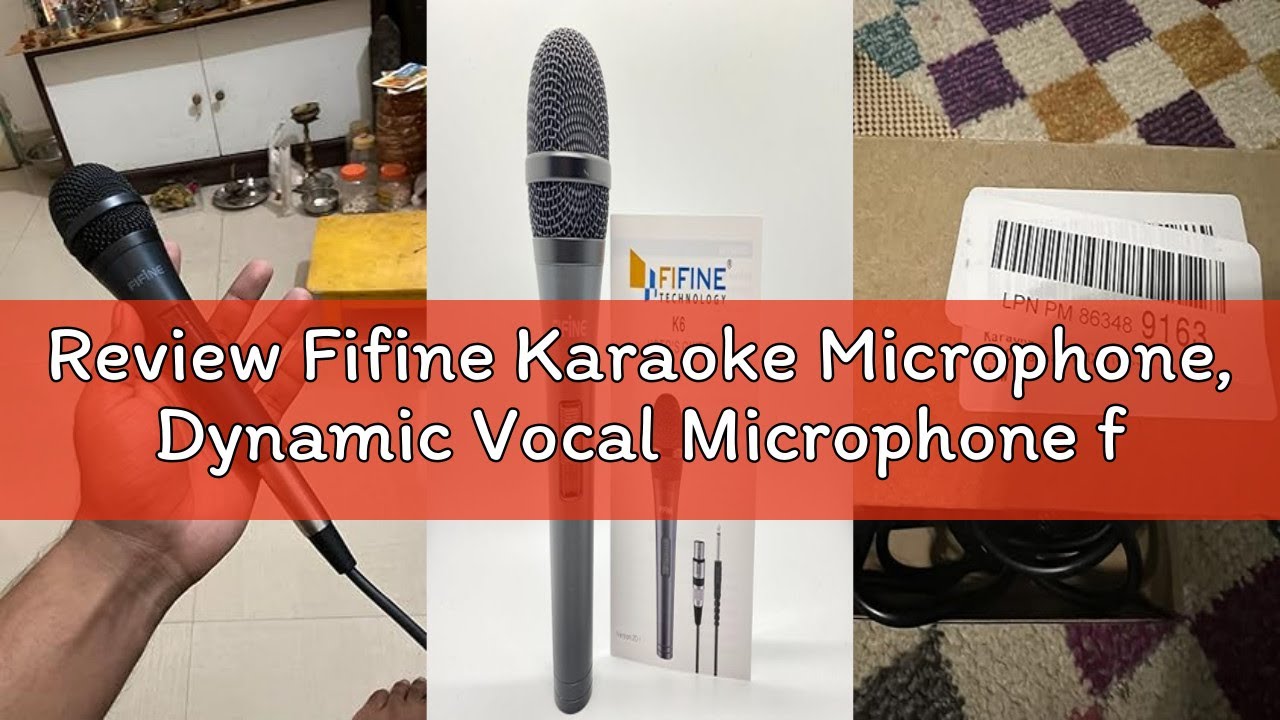 Review Fifine Karaoke Microphone, Dynamic Vocal Microphone for Speaker ...