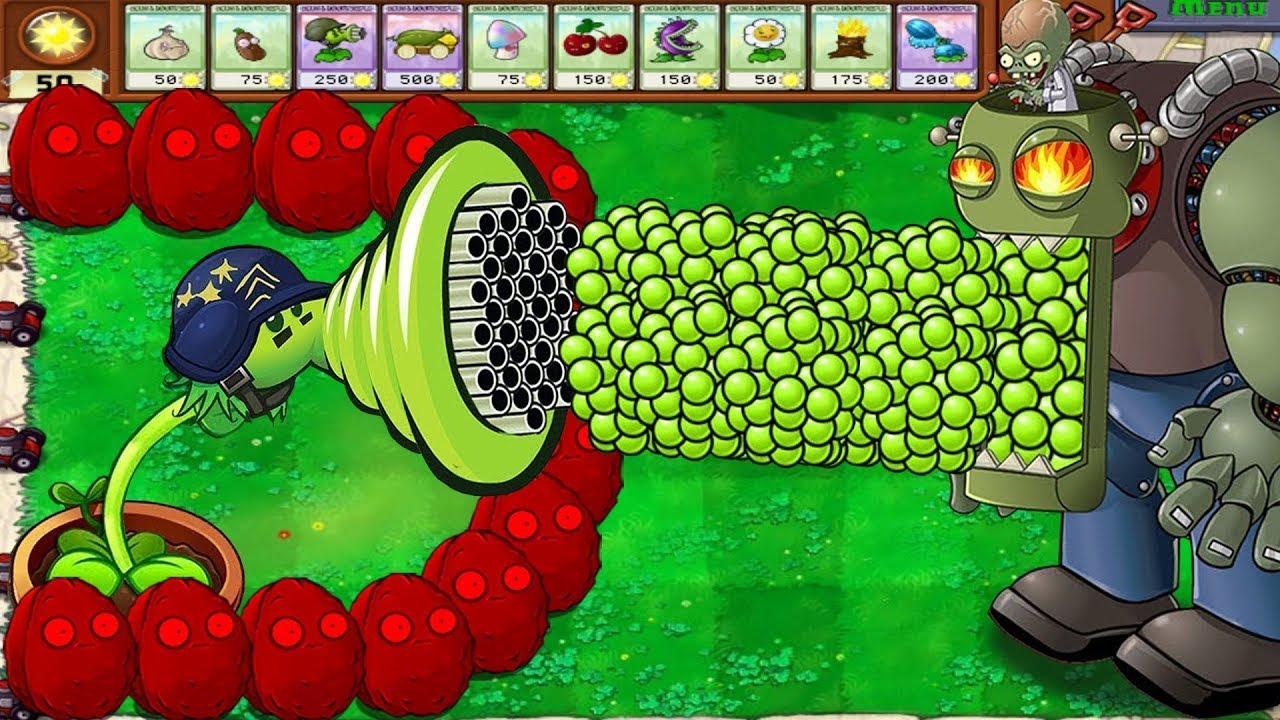 999 Bomb Gatling Pea vs 1 Gargantuar Zomboss - Plants vs Zombies Hack ...