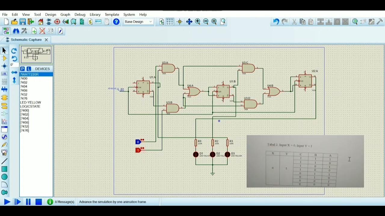 rangkaian up down counter asinkron - YouTube