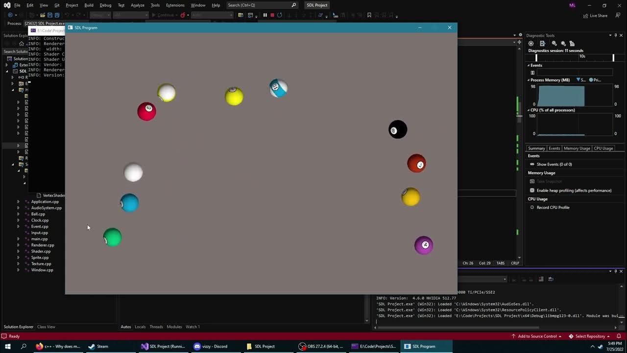 Opengl fragment shader poolball textures - YouTube