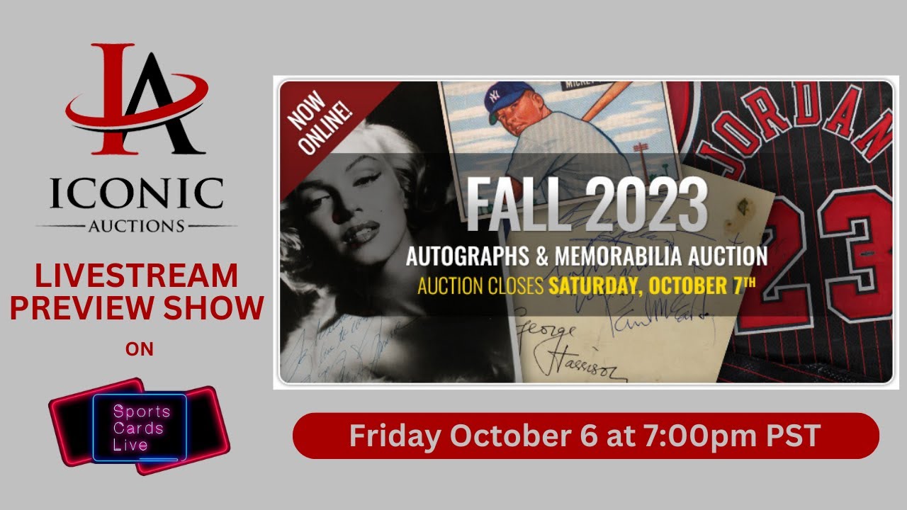 Iconic Auctions Live | Fall 2023 Autographs & Memorabilia Auction | 10. ...