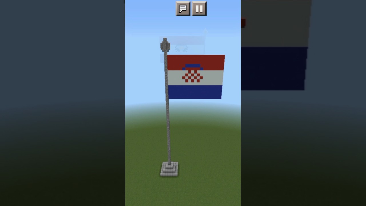 Minecraft How to build up croatia flag. #youtube#viral#youtube shorts ...
