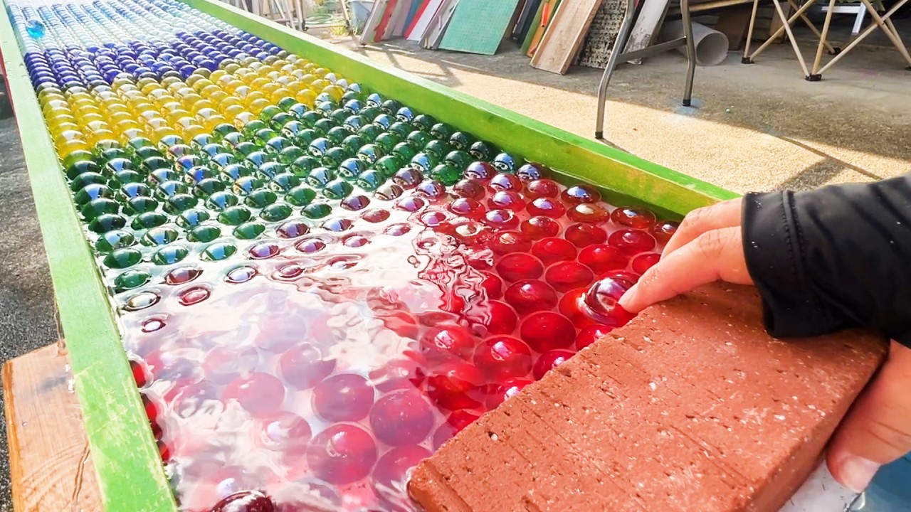 Rainbow Marble Run ☆ 4-meter Clear Pipe & 3-Level Wooden Water Slide ...