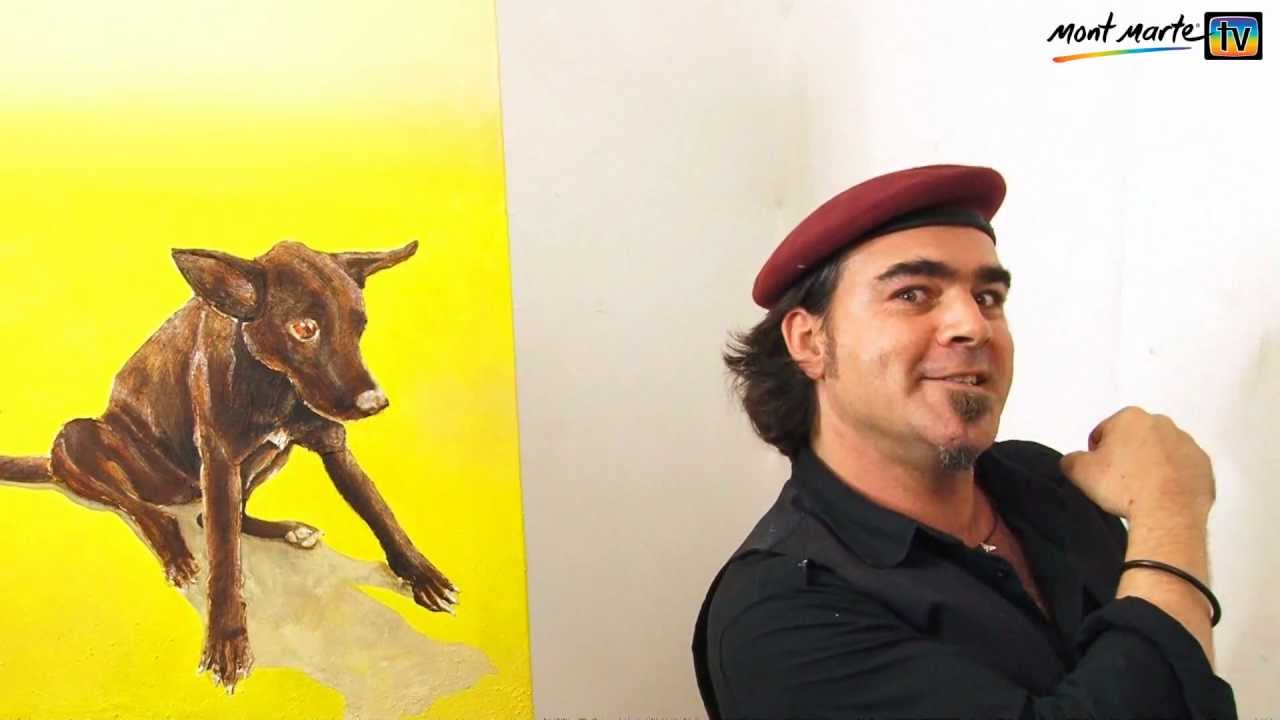 Art Lesson: How to Paint a Dog Using Acrylic Paint - YouTube