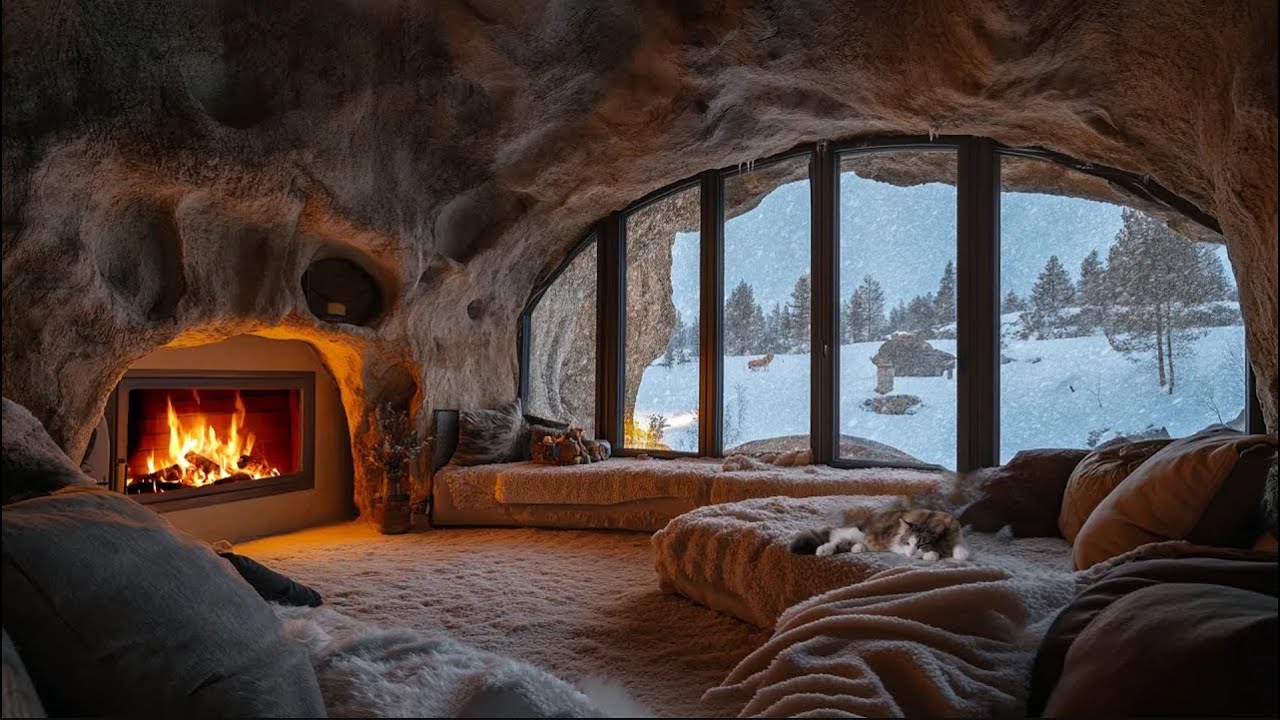 Deep Sleep in a Cozy Cave: Relaxing Sounds of Nature and a Warm ...