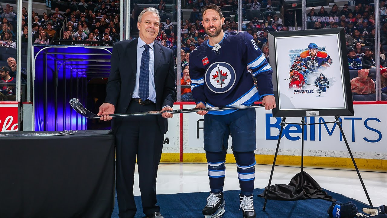 Sam Gagner's 1,000th game ceremony - YouTube