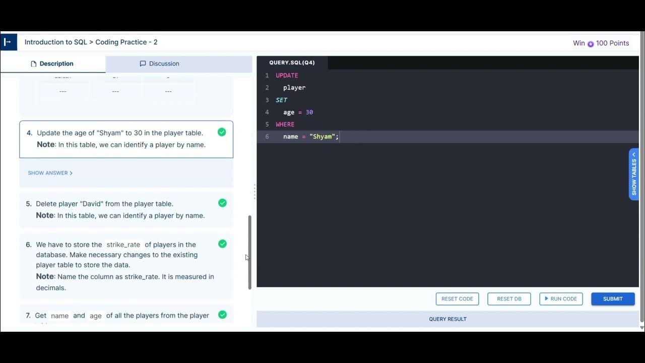 SQL | Introduction to SQL | Coding Practice-2 | NxtWave CCBP 4.0 - YouTube