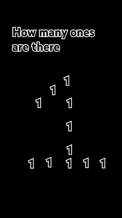 How many ones are there - YouTube