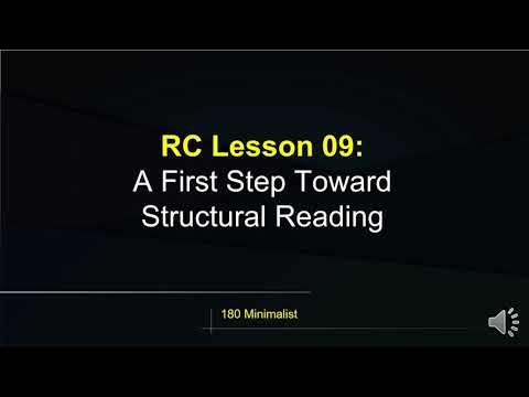 First Step Toward Structural Reading - LSAT Reading Comprehension Lesson 09 - YouTube