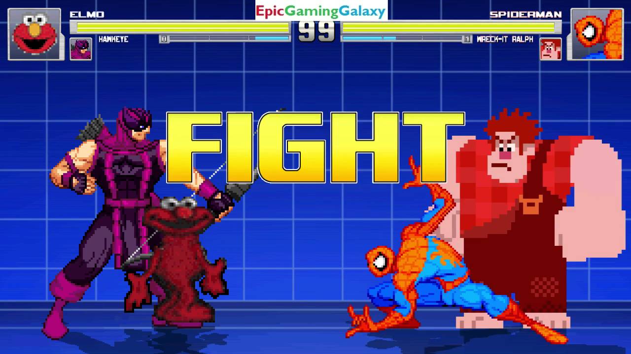 Spider-Man And Wreck-It Ralph VS Elmo And Hawkeye In A MUGEN Match ...