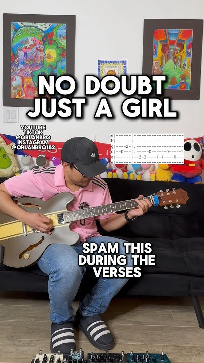 No doubt - just a girl guitar tutorial #guitar - YouTube