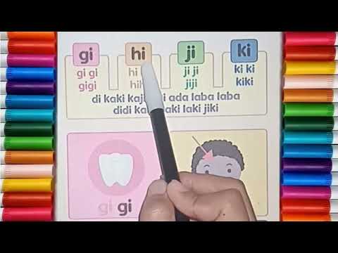 Belajar Membaca dan Mengeja Kata Awalan G, H, J, K dan Akhiran I untuk Anak TK, Paud dan SD