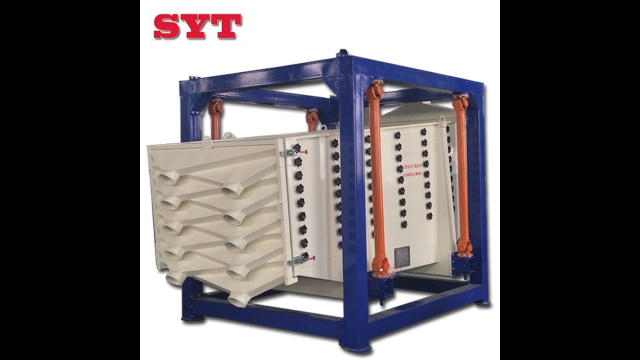 Silica Sand Screening Square swing screen Gyratory Sifter - YouTube