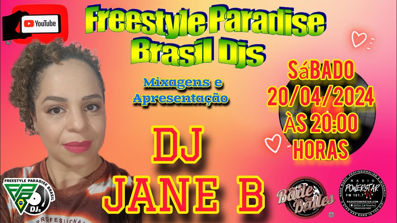 Dj Jane B - Freestyle Paradise Brasil Djs - 20/04/2024 - YouTube