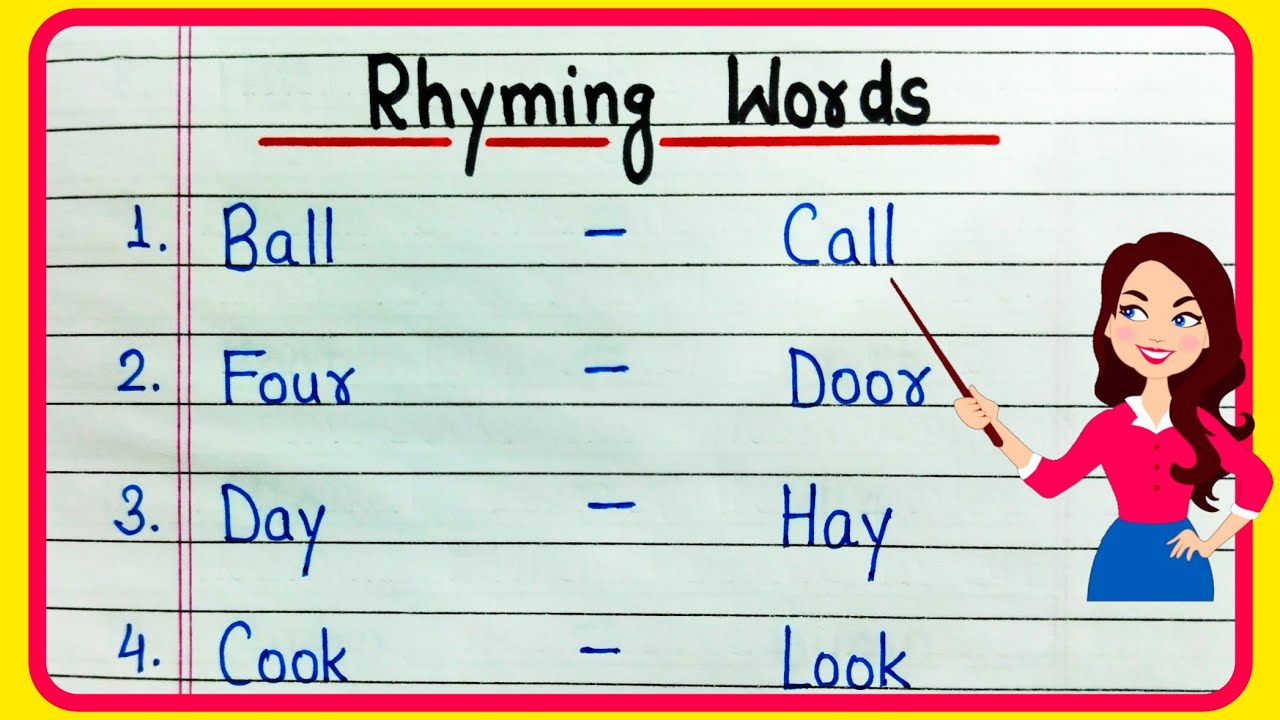 Rhyming words 20 | 20 Rhyming Words in English | Rhyming Words - YouTube