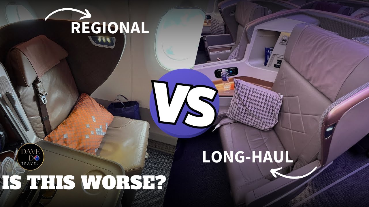 Singapore Airlines REGIONAL vs LONG-HAUL Business Class on the Airbus ...