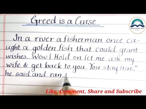 Writing Moral story on : Greed is a Curse / Story for kids / Bedtime ...