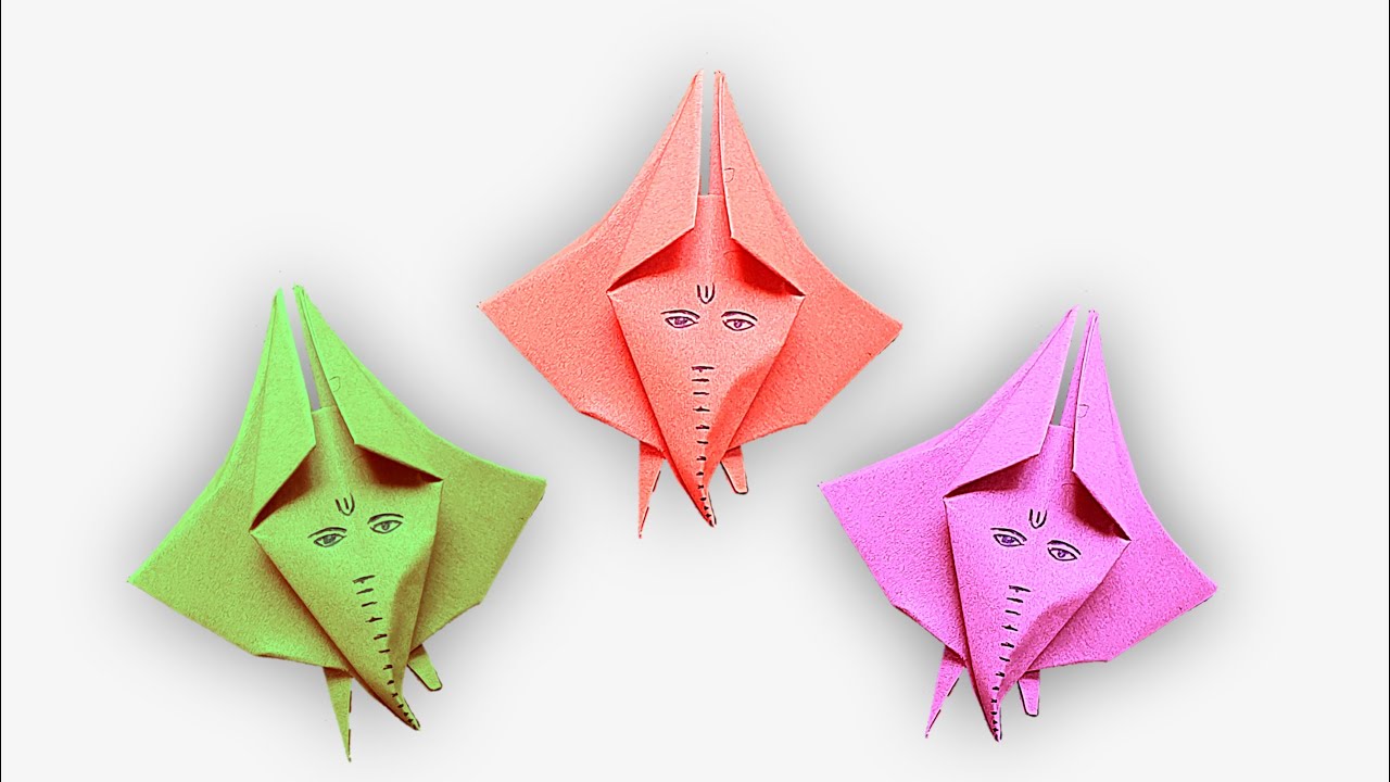 How to make a origami lord Ganesha | Easy paper ideas | DIY Ganesha ...