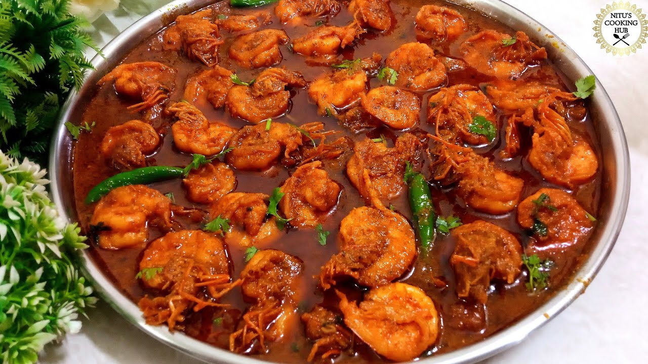 Spicy Prawns Masala Recipe|Easy & Quick Jhinga Masala|Shrimp Gravy ...