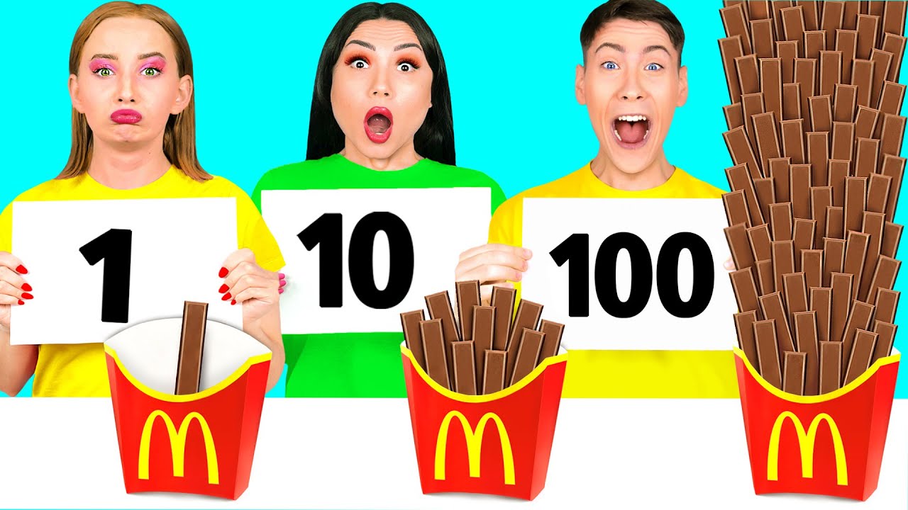 100 Layers of Food Challenge | Funny Food Situations by Best Funny ...