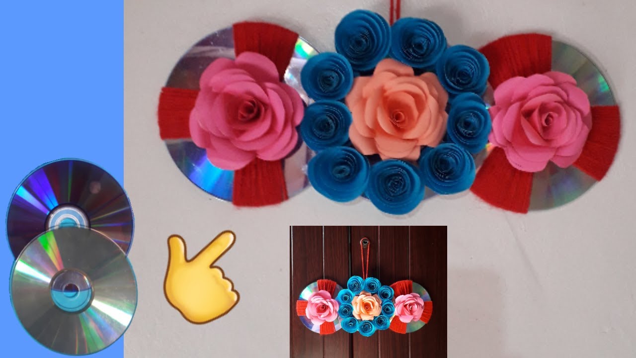 Easy wall decoration from old cd | craft ideas for home decor - easywen ...