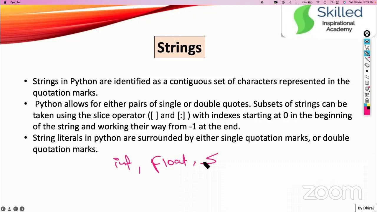 Python Day-2 Live Class by Skilled Inspirational Academy - YouTube