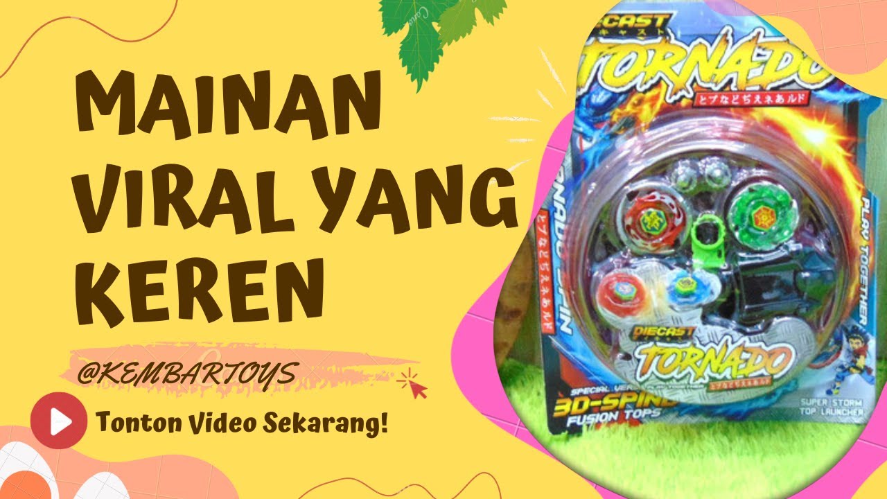 989 10A PAKET HEMAT MAINAN GASING BEYBLADE GANGSING DIECAST TORNADO No ...