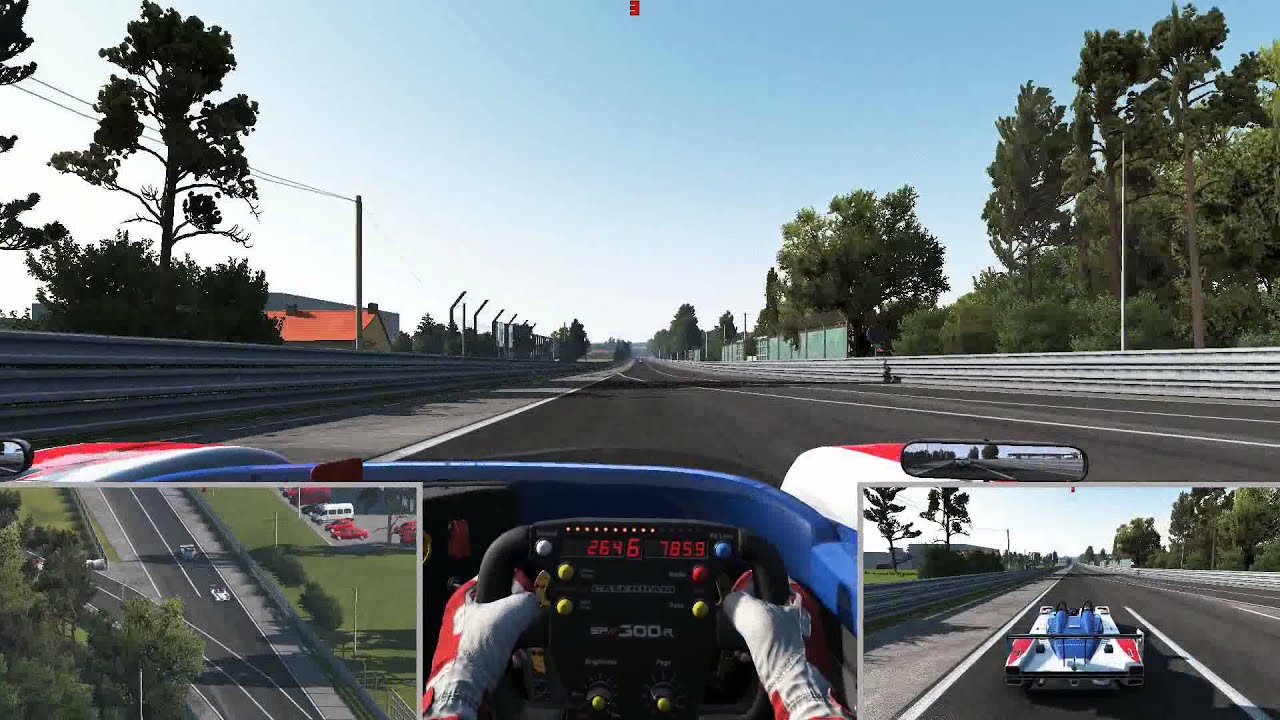 pCars: LMP2 (Caterham) at LeMans in the rain - YouTube