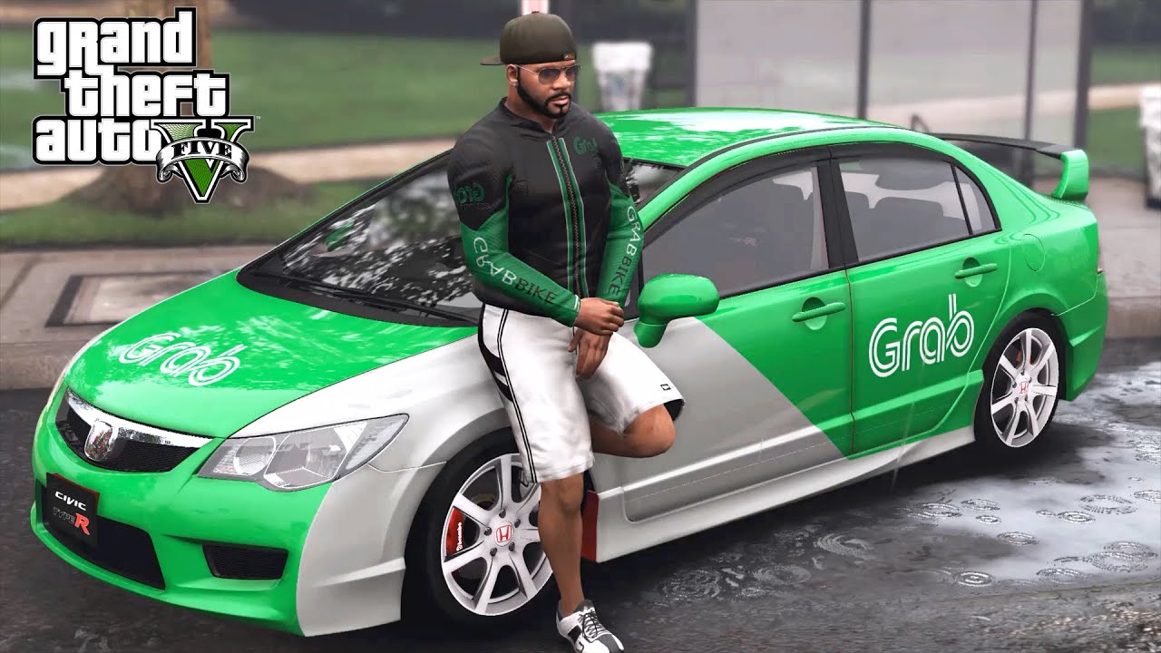 Kerja Jadi Supir GRAB-CAR Bawa Honda Civic FD! GTA 5 Mod Indonesia ...